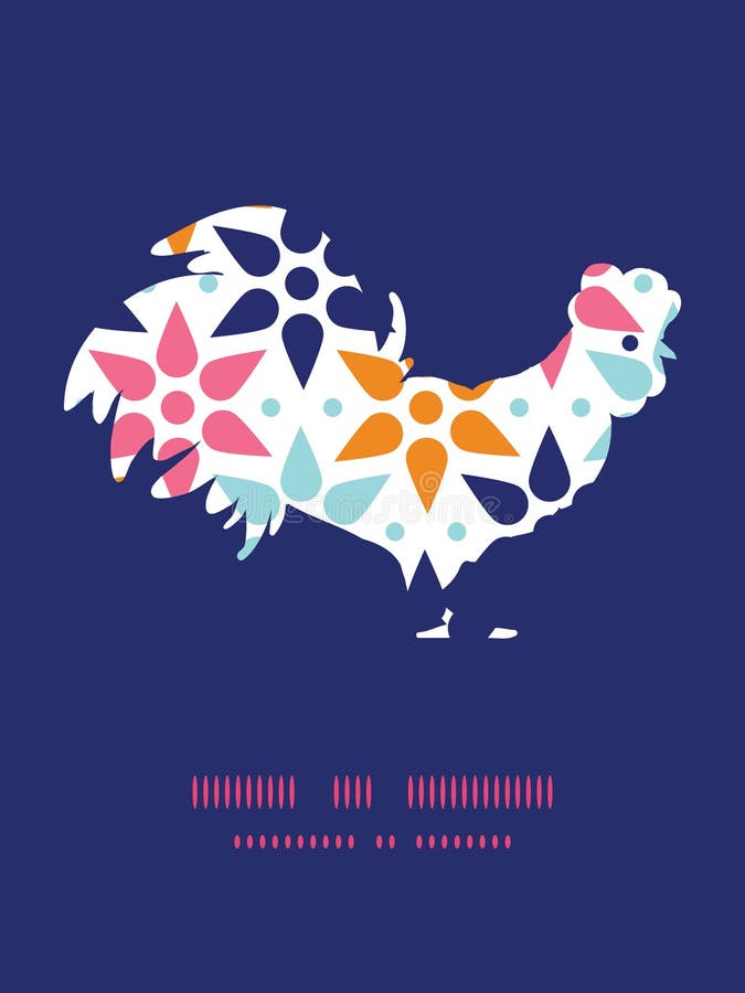 Vector Abstract Colorful Stars Rooster Silhouette Stock Vector ...