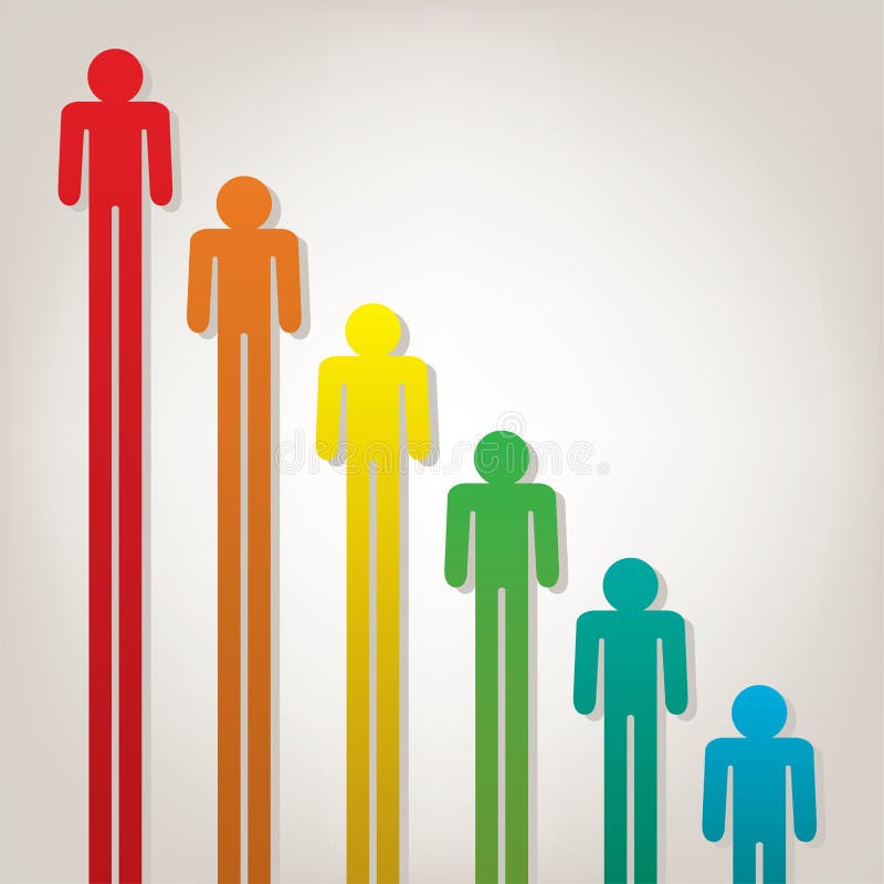 Vector Abstract Colorful Symbols of People Stock Vector - Illustration ...