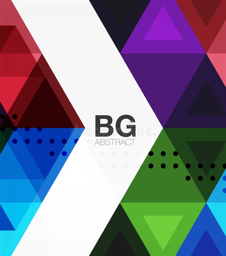 Vector Abstract Colorful Triangle Repetition Stock Illustration ...