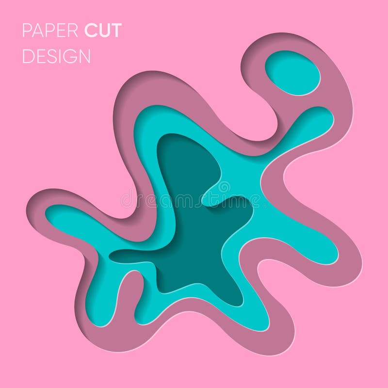 Vector Abstract Colourful Paper Cut 3D Design Stock Vector ...