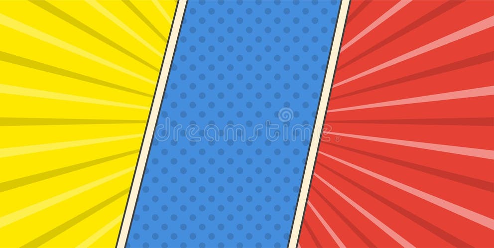 Vector Abstract Comic Page, Color Comic Background Stock Vector ...