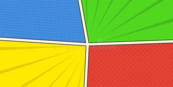 Vector Abstract Comic Page, Color Comic Background Stock Vector ...