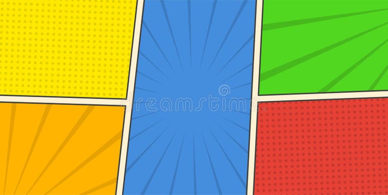 Vector Abstract Comic Page, Color Comic Background Stock Vector ...