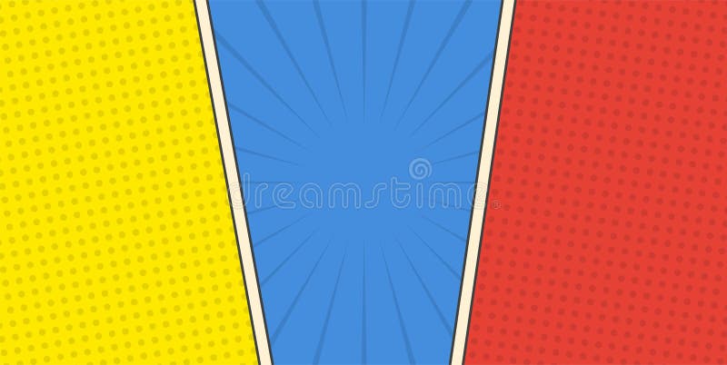 Vector Abstract Comic Page, Color Comic Background Stock Vector ...