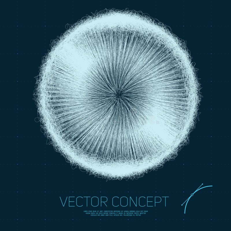 Vector Abstract Concept Geometric Area Circle Stock Vector ...