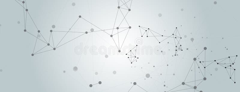 Vector Abstract Connextions Dots and Lines. Low Poly Digital Network ...