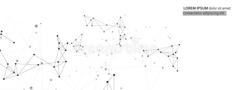 Vector Abstract Connextions Dots and Lines. Low Poly Digital Network ...