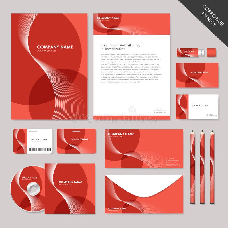 Vector Abstract Corporate Identity Set Graphic Design Stock Vector ...