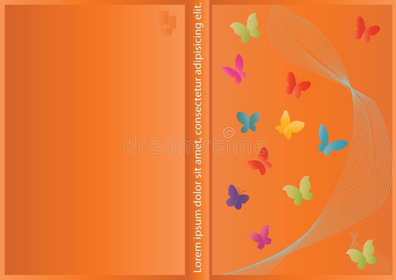 Vector Abstract Cover Design with Butterfly Stock Vector - Illustration ...