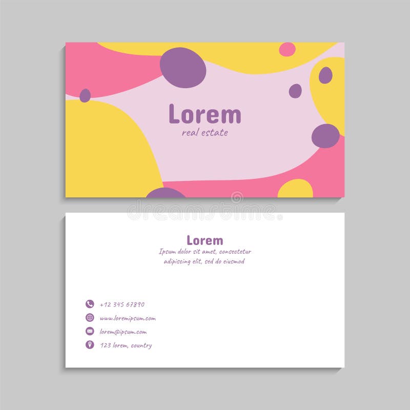 Vector Abstract Creative Business Cards Set Template Stock Vector ...