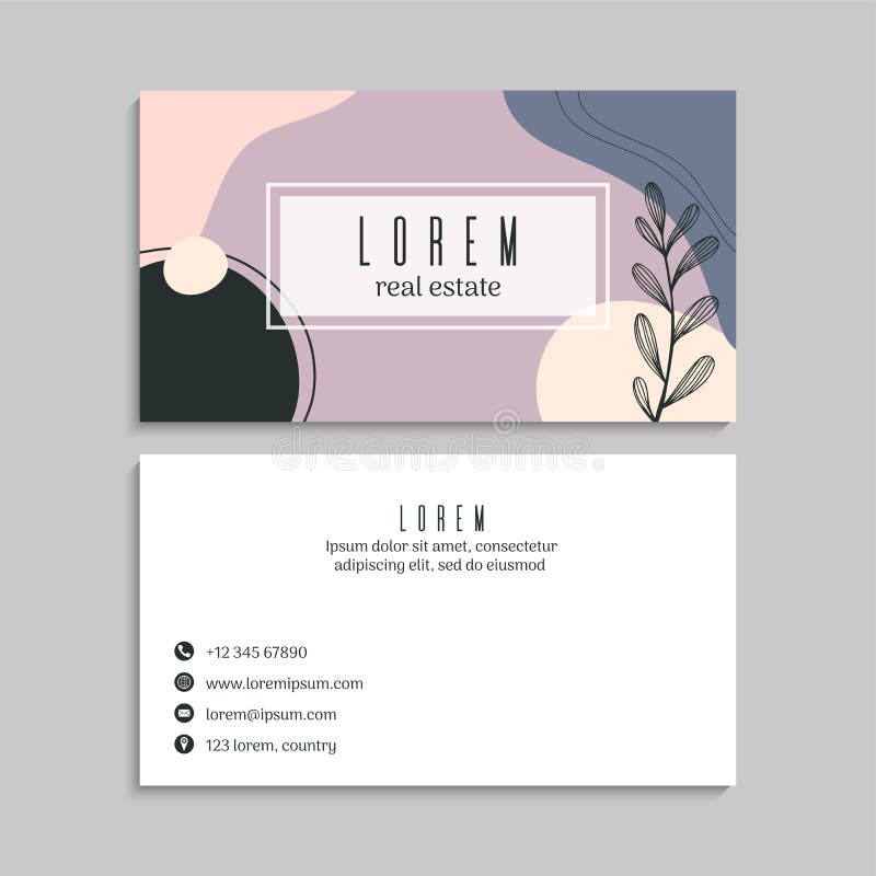 Vector Abstract Creative Business Cards Set Template Stock Vector ...