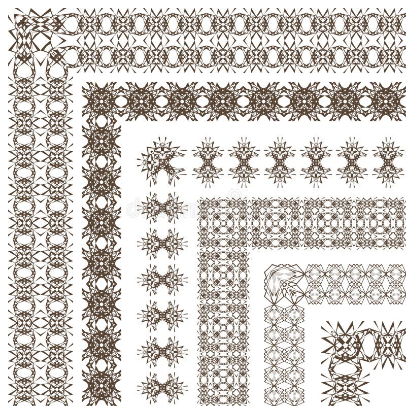 Coptic Ornament Frame Border Vector Corners Stock Vector - Illustration ...