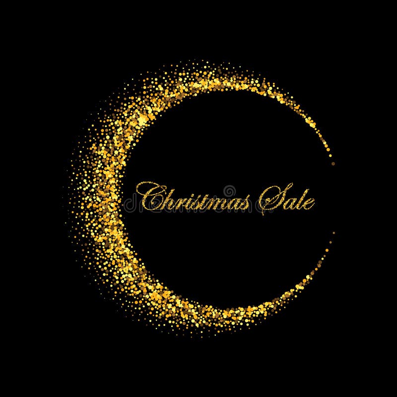 Vector Abstract Crescent Background Gold Fine Dust Logo Eps 10 Stock ...
