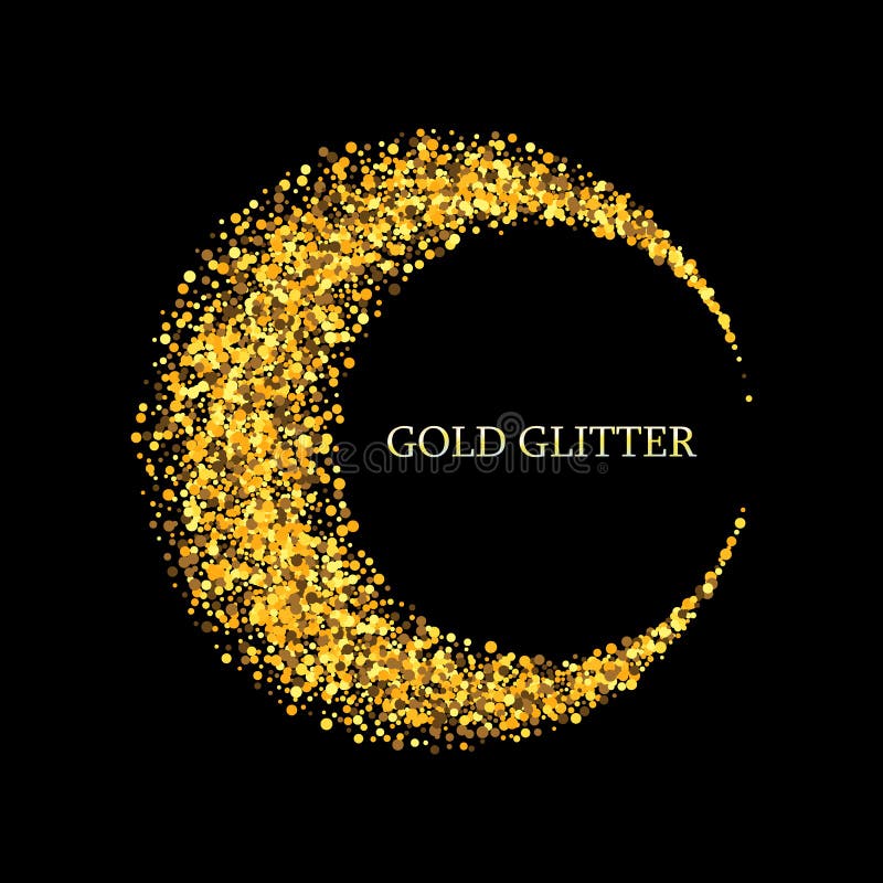 Vector Abstract Crescent Background Gold Fine Dust Logo Eps 10 Stock ...
