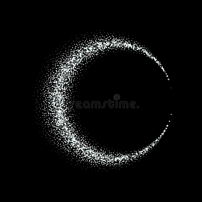 Vector Abstract Crescent Background Silvery Fine Dust Logo Eps 10 Stock ...