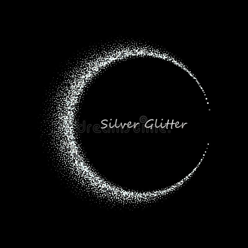 Vector Abstract Crescent Background Silvery Fine Dust Logo Eps 10 Stock ...