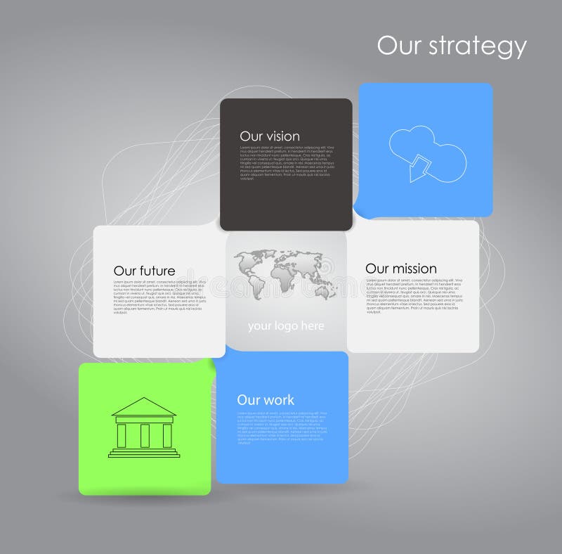 Vector Abstract Cubes Infographic Network Template Stock Vector ...