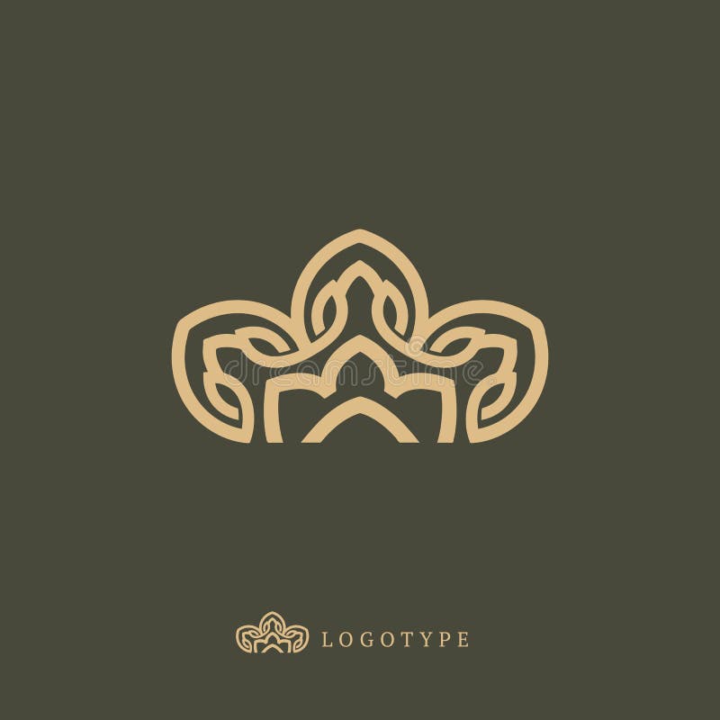Vector Abstract Curve Logo Design. Modern Minimalistic Pattern Frame ...