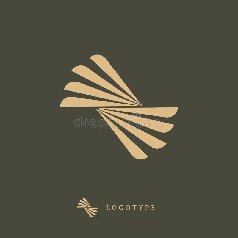 Vector Abstract Curve Logo Design. Modern Minimalistic Pattern Frame ...