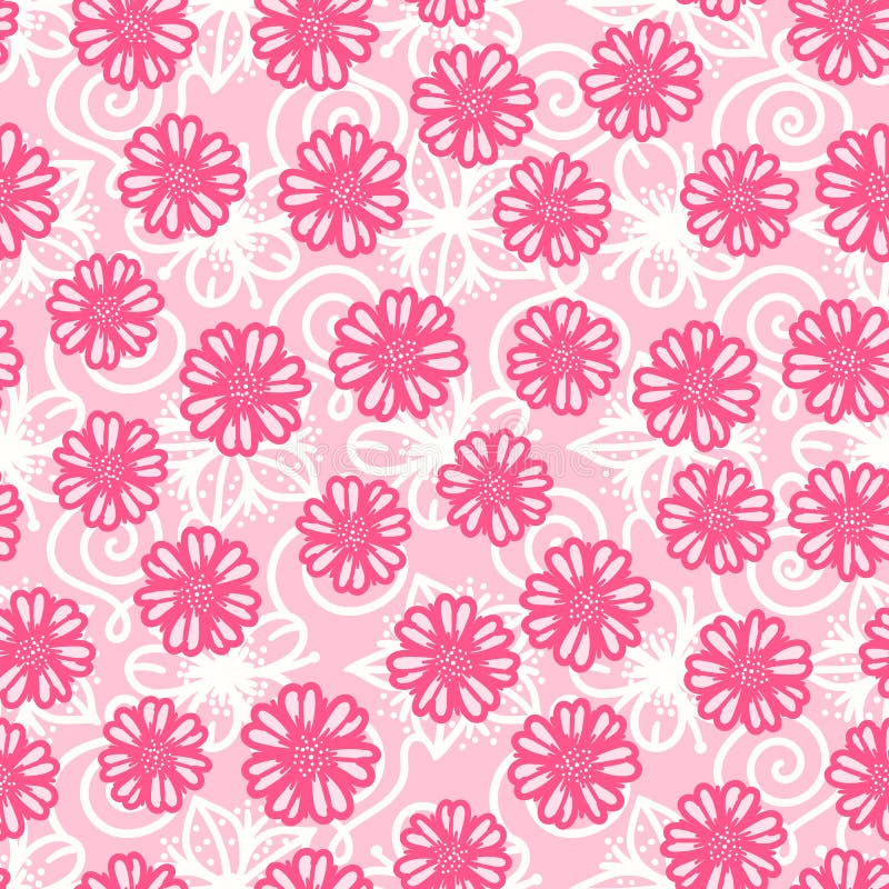 Vector Abstract Wedding Lace Seamless Pattern. Cute Hand Drawn Curls ...