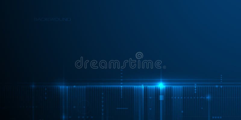 Vector Abstract Cyberspace and Blue Line Pattern Movement, Graphic ...