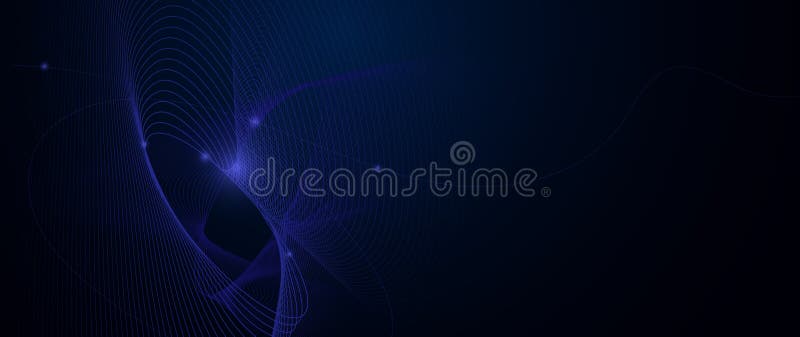 Vector Abstract Cyberspace and Blue Line Pattern Movement, Graphic ...