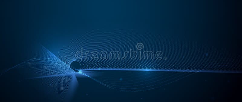 Vector Abstract Cyberspace and Blue Line Pattern Movement, Graphic ...