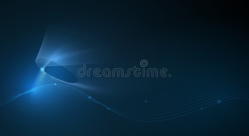 Vector Abstract Cyberspace and Blue Line Pattern Movement, Graphic ...