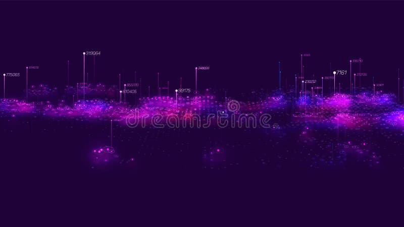 Vector Abstract 3D Big Data Visualization. Futuristic Infographics ...