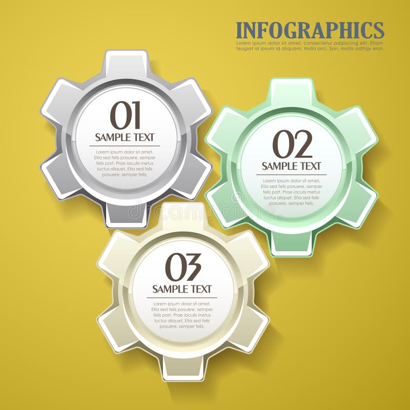 Vector Abstract 3d Gear Infographics Stock Vector - Illustration of ...