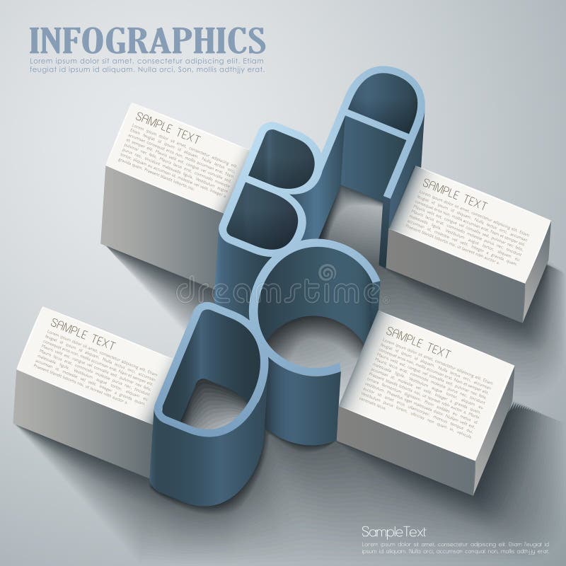 Vector Abstract 3d Paper Infographics Stock Vector - Illustration of ...