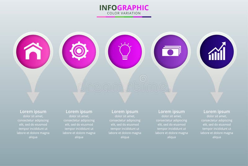 Vector Abstract 3d Paper Infographic Elements Stock Vector ...