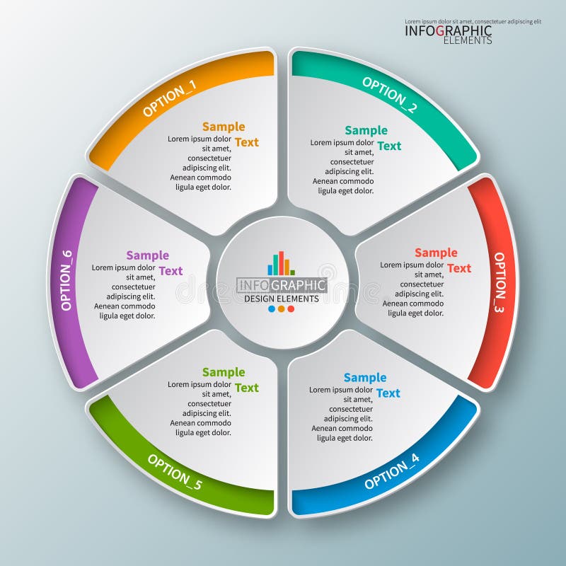 Vector Abstract 3d Paper Infographic Elements.Circular Infographics ...