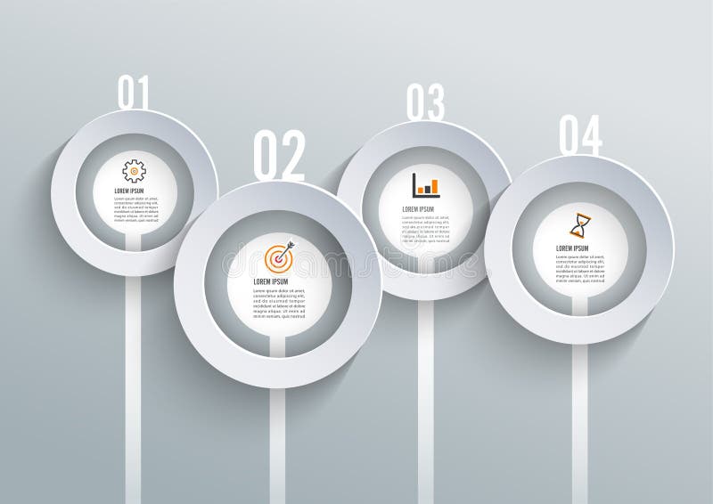 Vector Abstract 3d Paper Infographic Elements. Circular Infographics ...