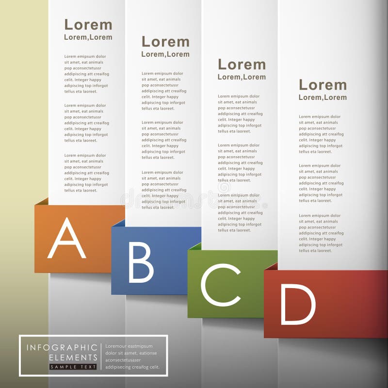 Vector Abstract 3d Paper Infographics Stock Vector - Illustration of ...