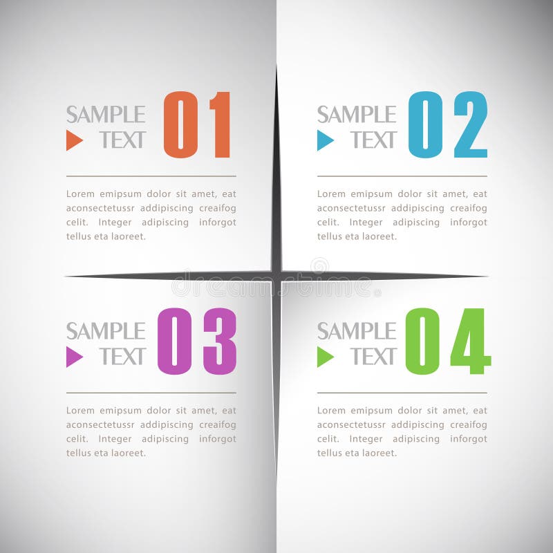Vector Abstract 3d Paper Infographics Stock Vector - Illustration of ...