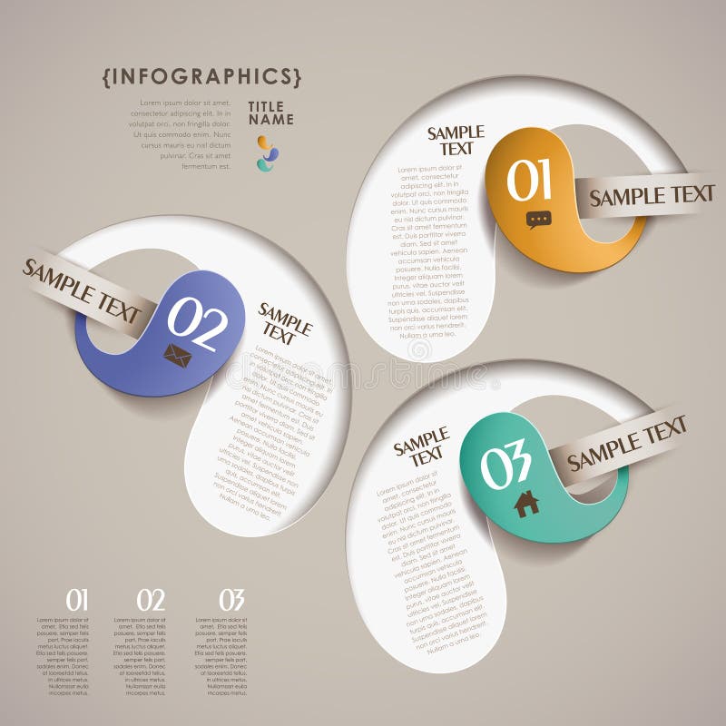 Vector Abstract 3d Paper Infographics Stock Vector - Illustration of ...