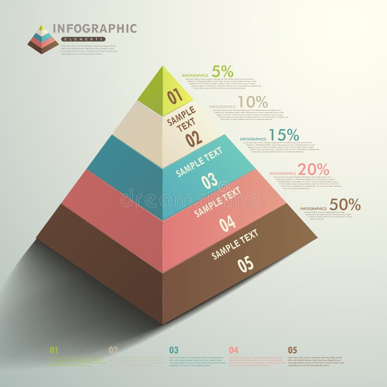 Vector Abstract 3d Pyramid Type Infographics Stock Vector ...