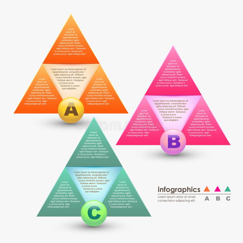 Vector Abstract 3d Triangle Infographics Stock Vector - Illustration of ...