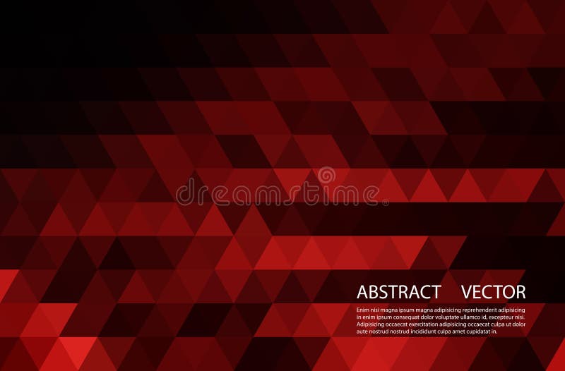 Vector Abstract Dark Red Triangular Background for Your Business. Stock ...