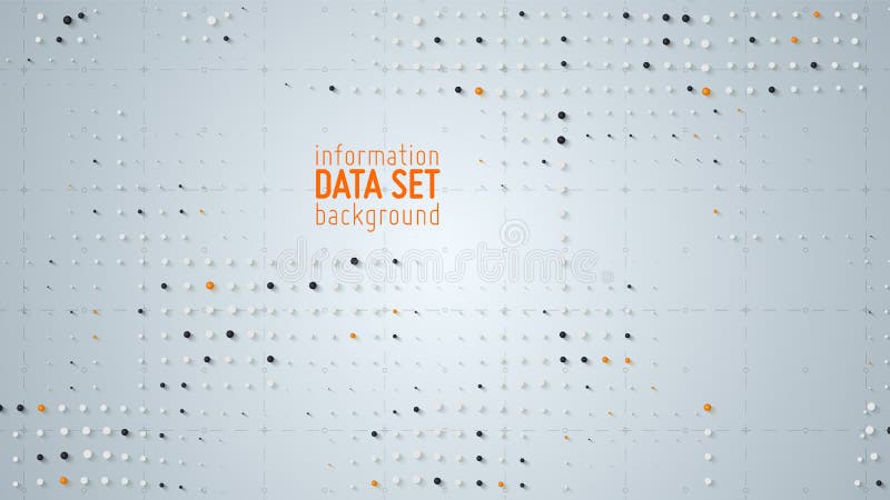 Vector Abstract Data Sorting Visualization Background Big Data Sorted Data As Tiny Spheres