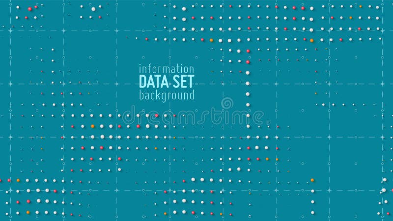 Vector Abstract Data Sorting Visualization Background Big Data Sorted Data As Tiny Spheres
