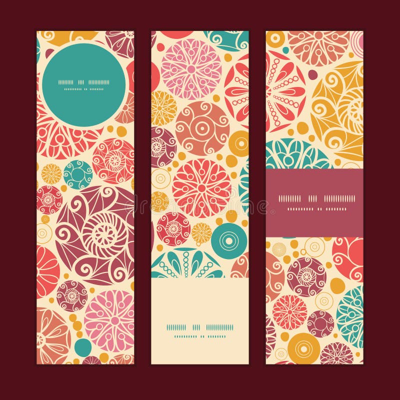 Vector Abstract Decorative Circles Vertical Stock Vector - Illustration ...