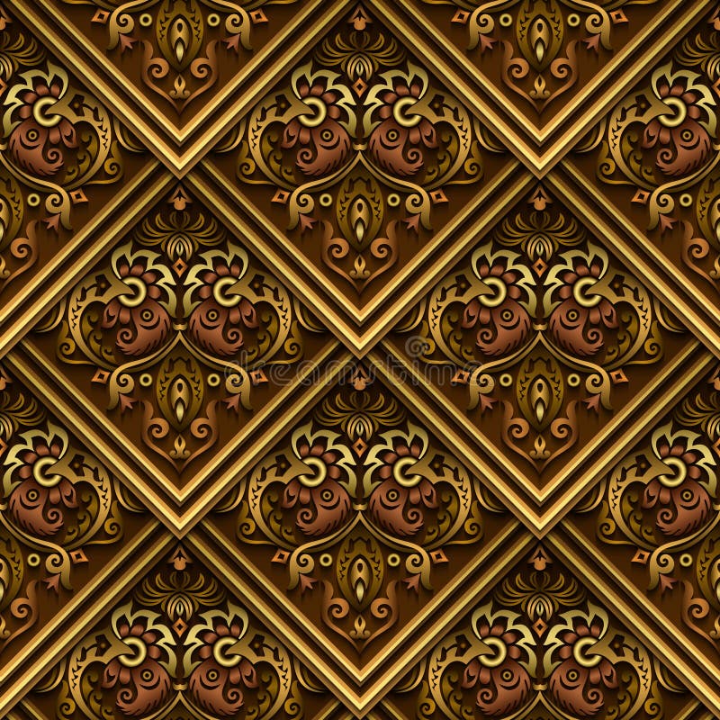 Vector Abstract Decorative Ethnic Ornamental Seamless Pattern Stock Photo - Image of ornamental ...