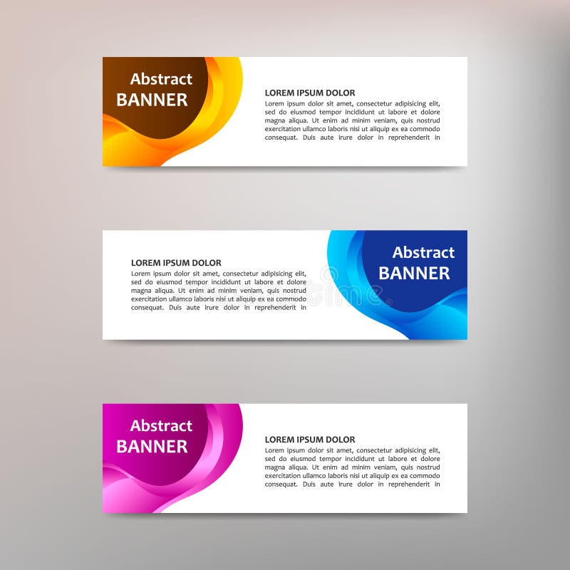Vector Illustration Colorful Abstract Design Banner Template Stock ...