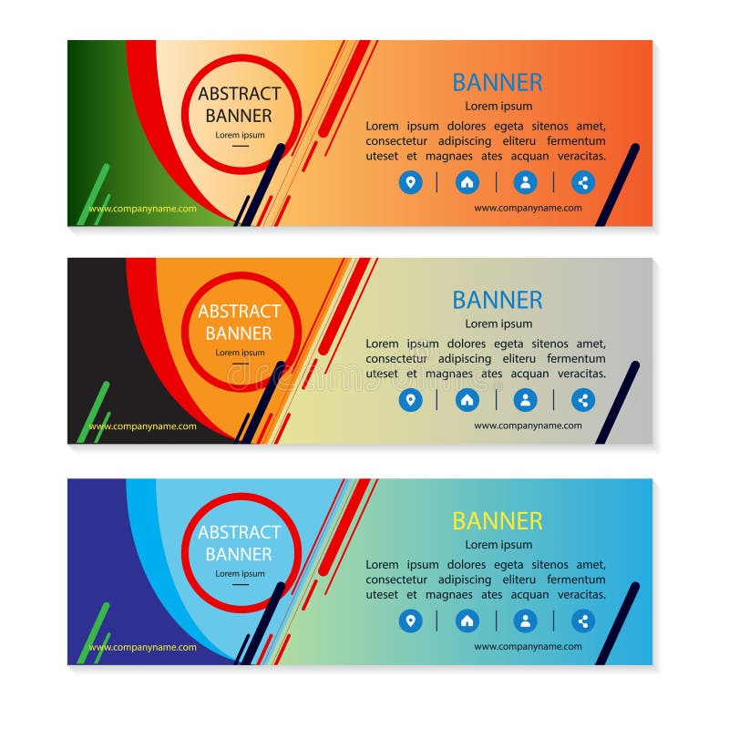 Vector Abstract Design Banner Web Template Stock Vector - Illustration ...