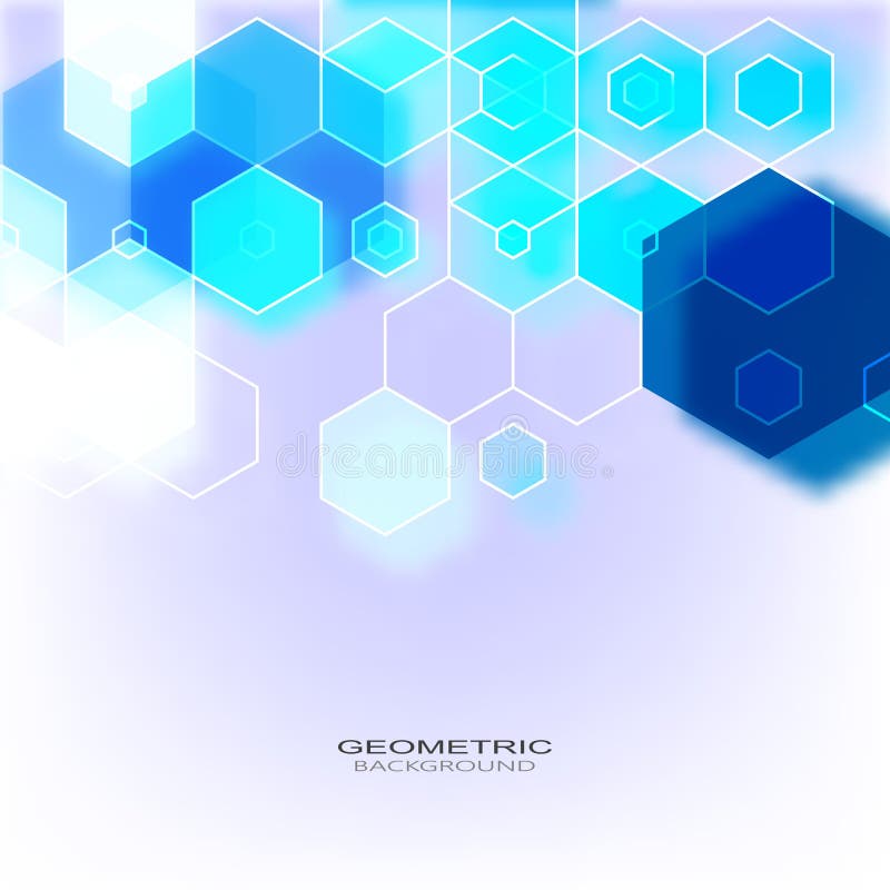 Vector Abstract Design Blue Hexagon. Background Hexagon Element. Vector ...