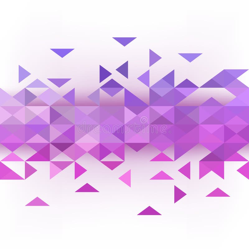 Vector Abstract Design Geometric Background. Lilac Triangles. Stock ...
