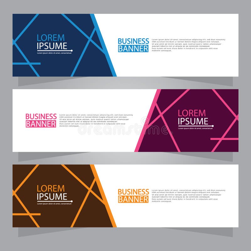Vector Abstract Design Web Banner Template. Web Design Elements ...