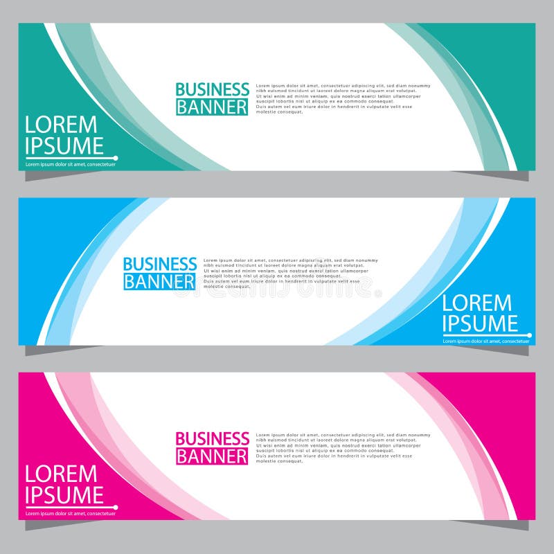 Vector Abstract Design Web Banner Template. Web Design Elements ...